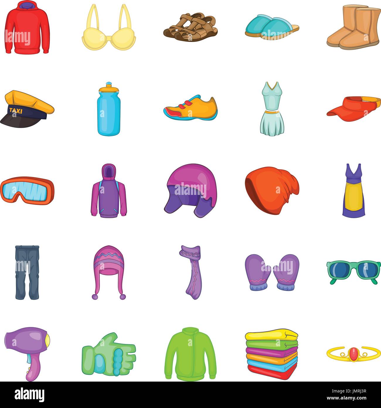Accessories icons set, cartoon style Stock Vector Image & Art - Alamy