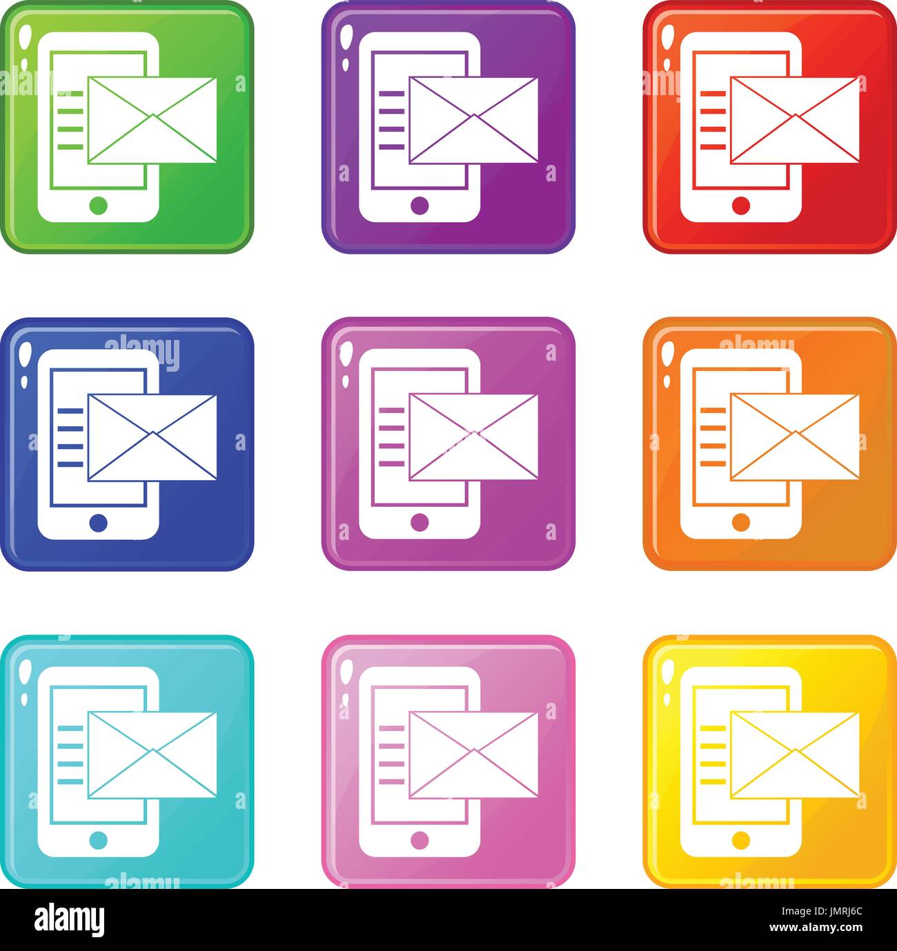 Color background smartphone envelope Stock Vector Images - Alamy