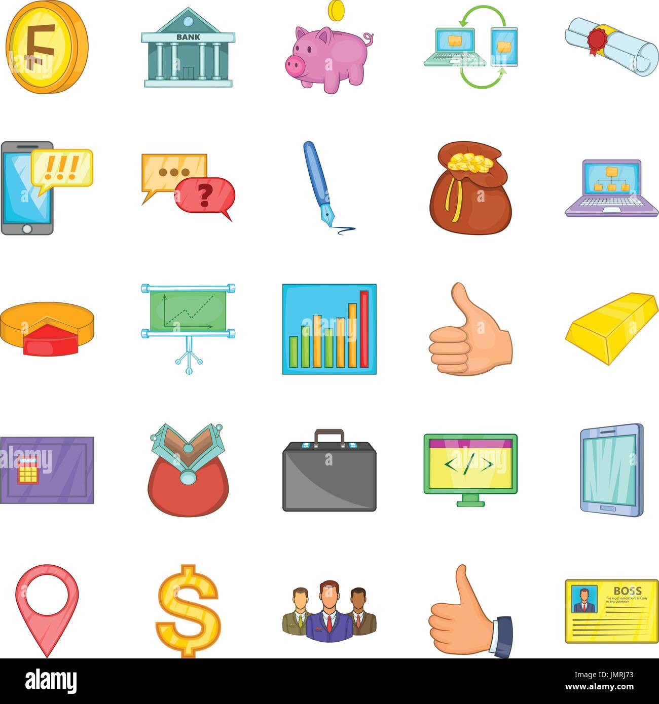 Accountancy icons set, cartoon style Stock Vector Image & Art - Alamy