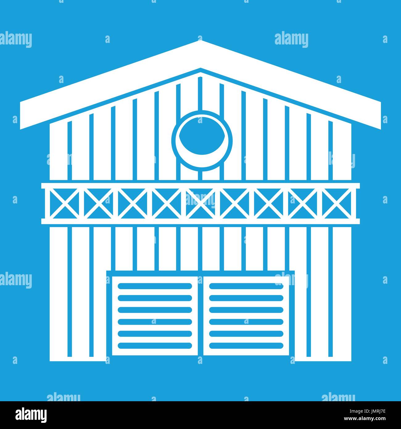 Old white barn farm Stock Vector Images - Alamy