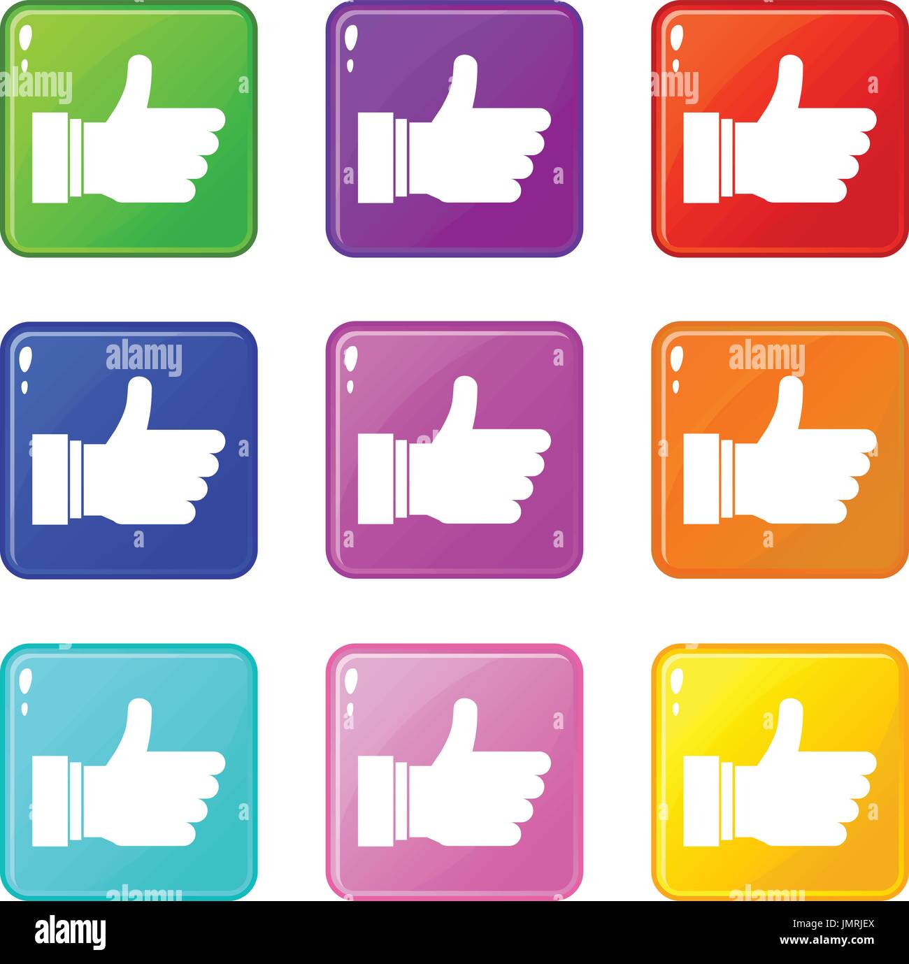 Thumb up sign set 9 Stock Vector Image & Art - Alamy
