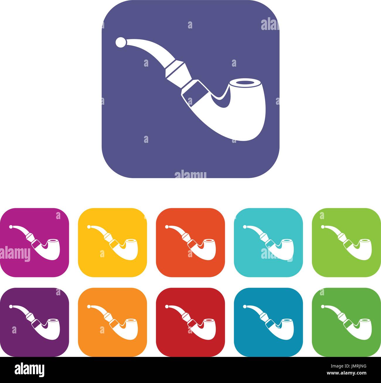 Wooden pipe icons set Stock Vector Image & Art - Alamy