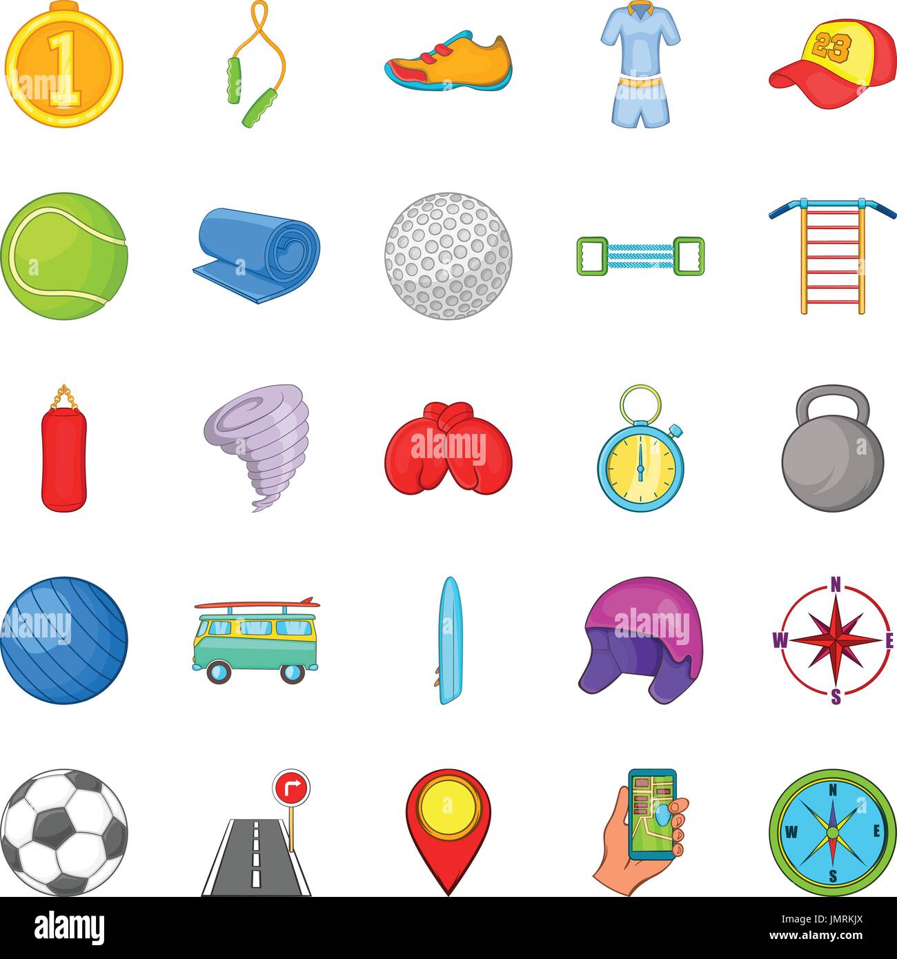 First place icons set, cartoon style Stock Vector Image & Art - Alamy