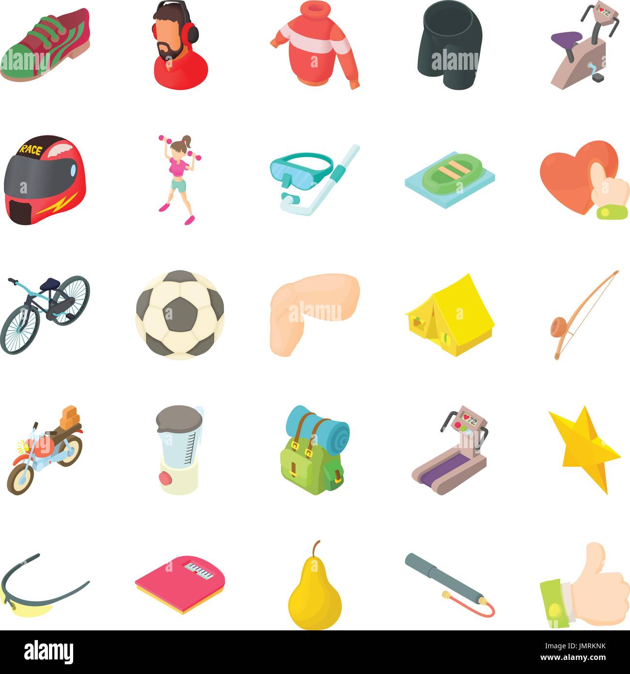 Stamina icons set, cartoon style Stock Vector Image & Art - Alamy
