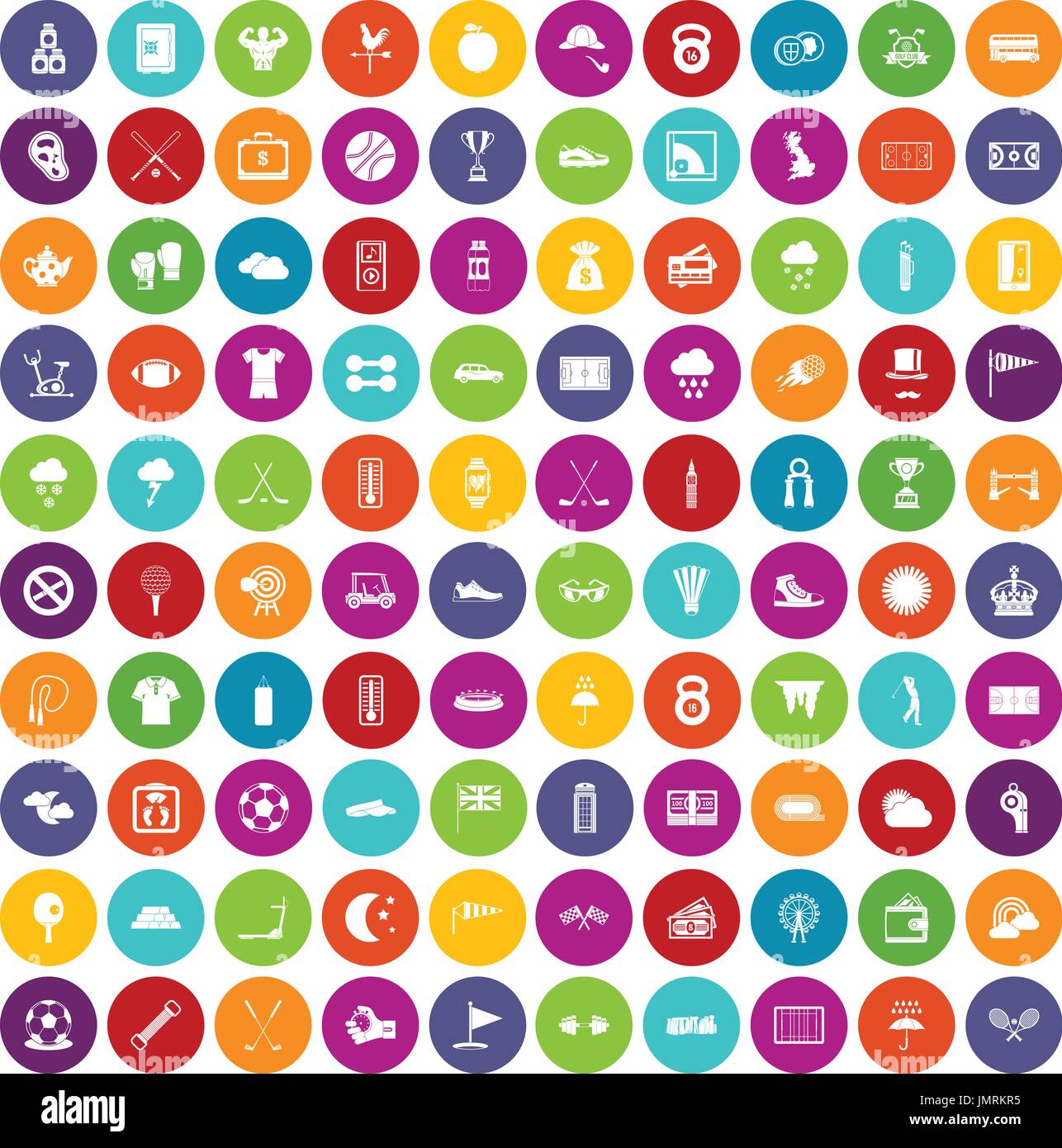 100 golf icons set color Stock Vector Image & Art - Alamy