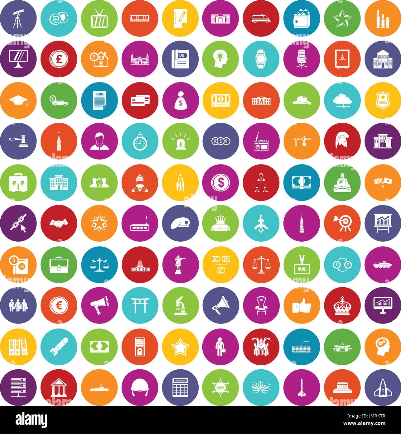 100 government icons set color Stock Vector Image & Art - Alamy
