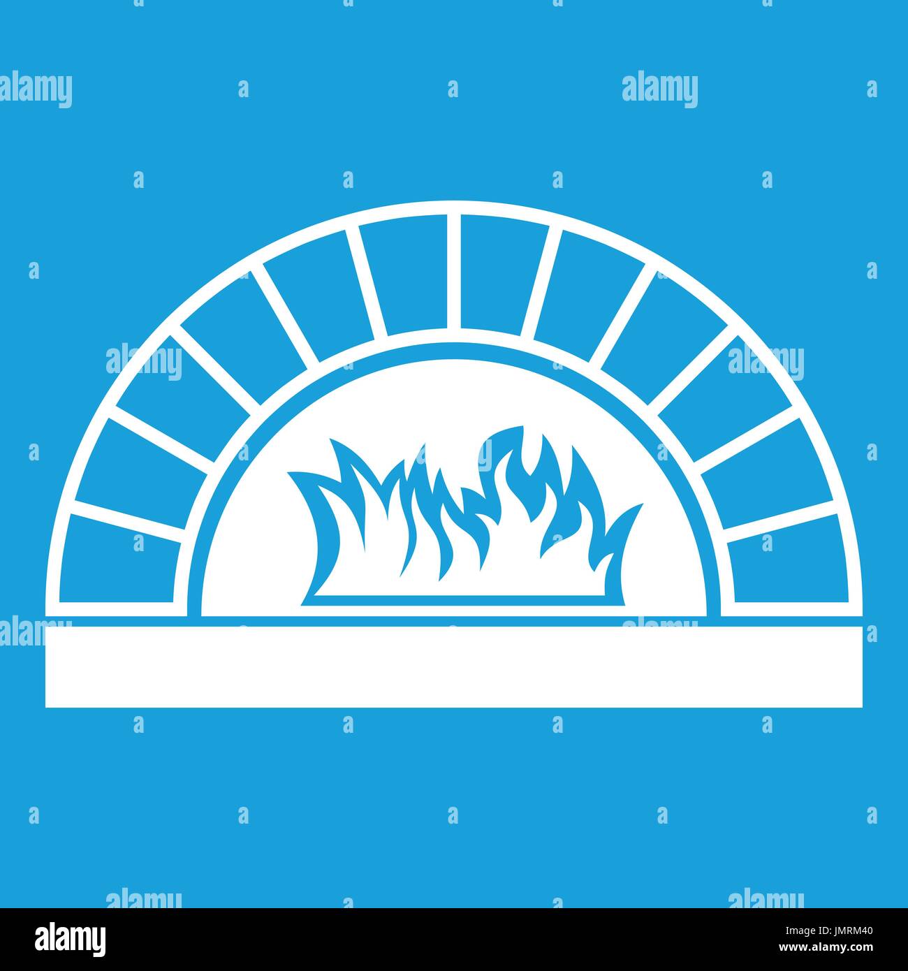 Pizza oven with fire icon white Stock Vector Image & Art - Alamy