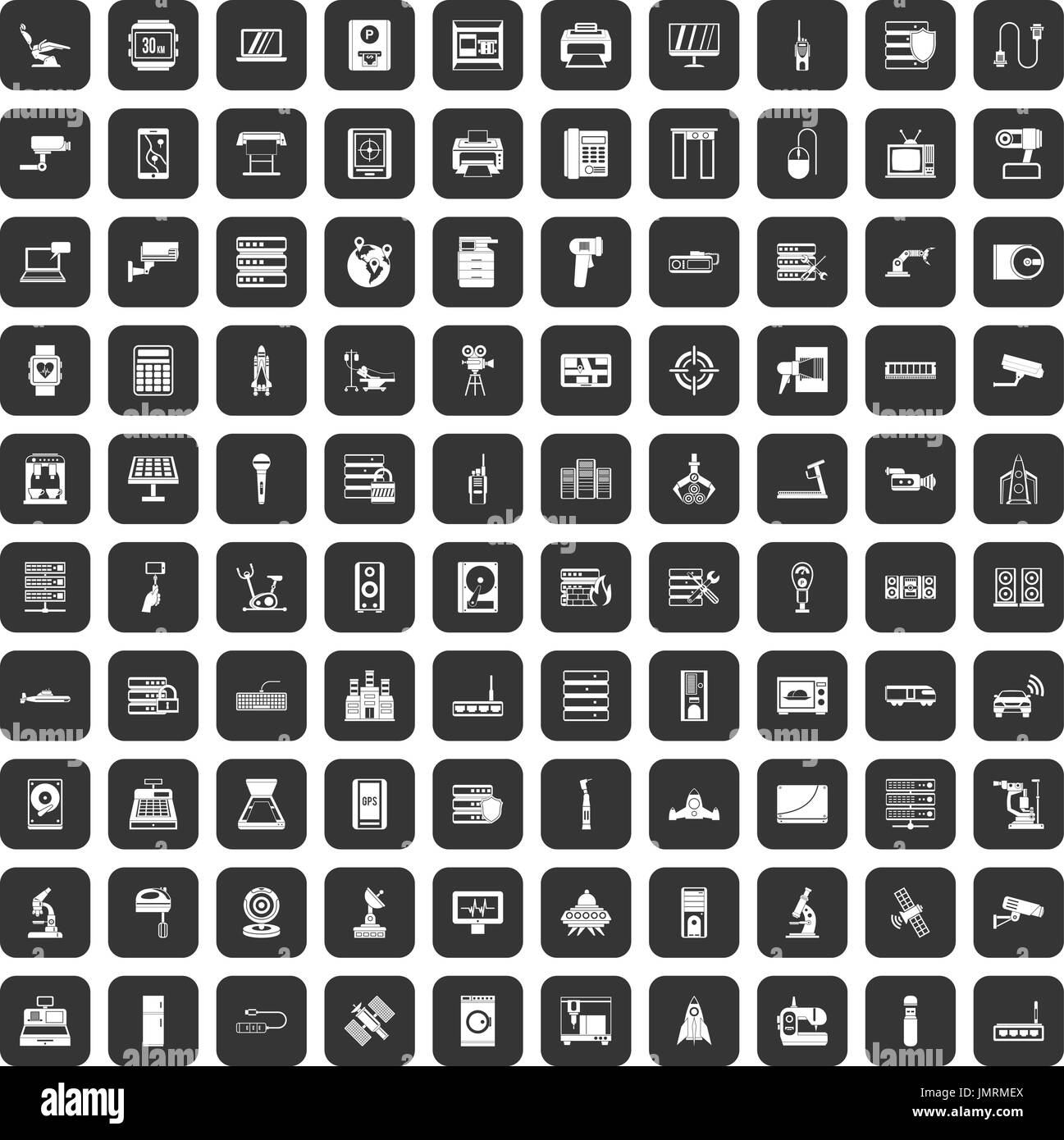 Computer printer scanner mouse Black and White Stock Photos & Images ...