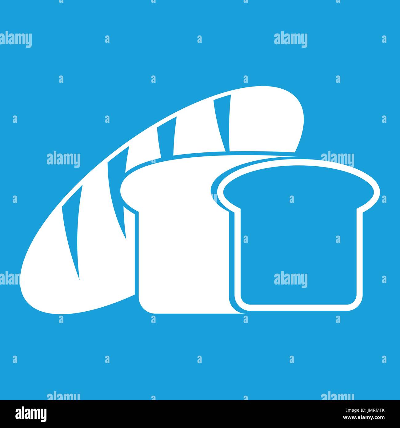 Bread icon white Stock Vector Image & Art - Alamy