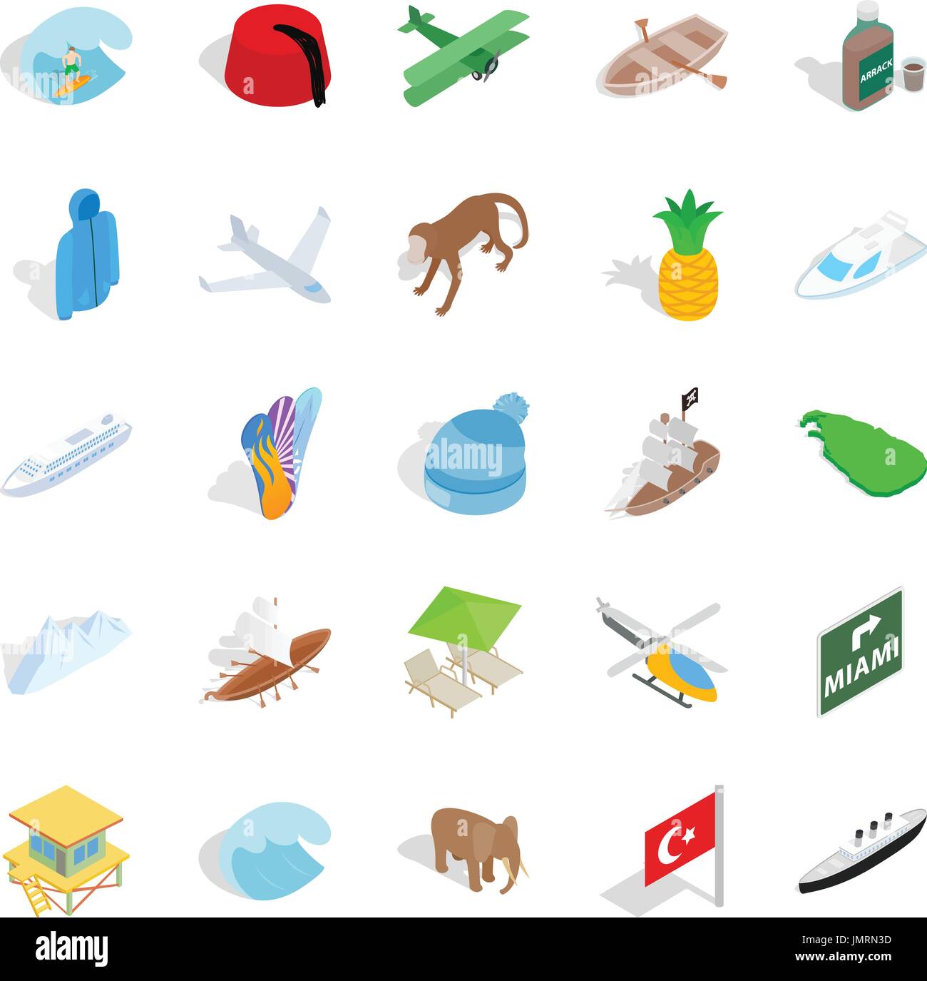 Long shot icons set, isometric style Stock Vector Image & Art - Alamy