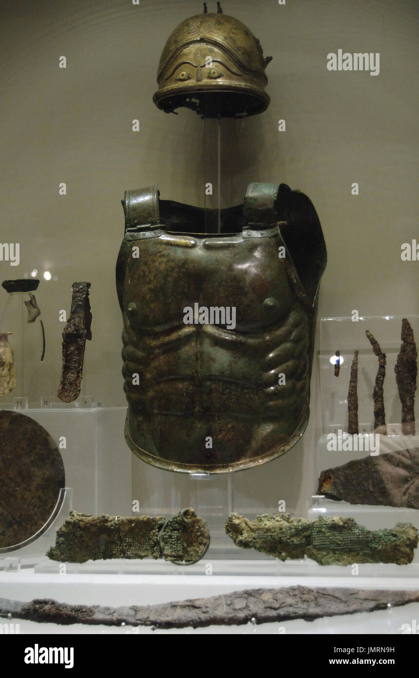 Italy. Lavinium. Tomb of the Warrior. Armor and weapons. First quarter ...