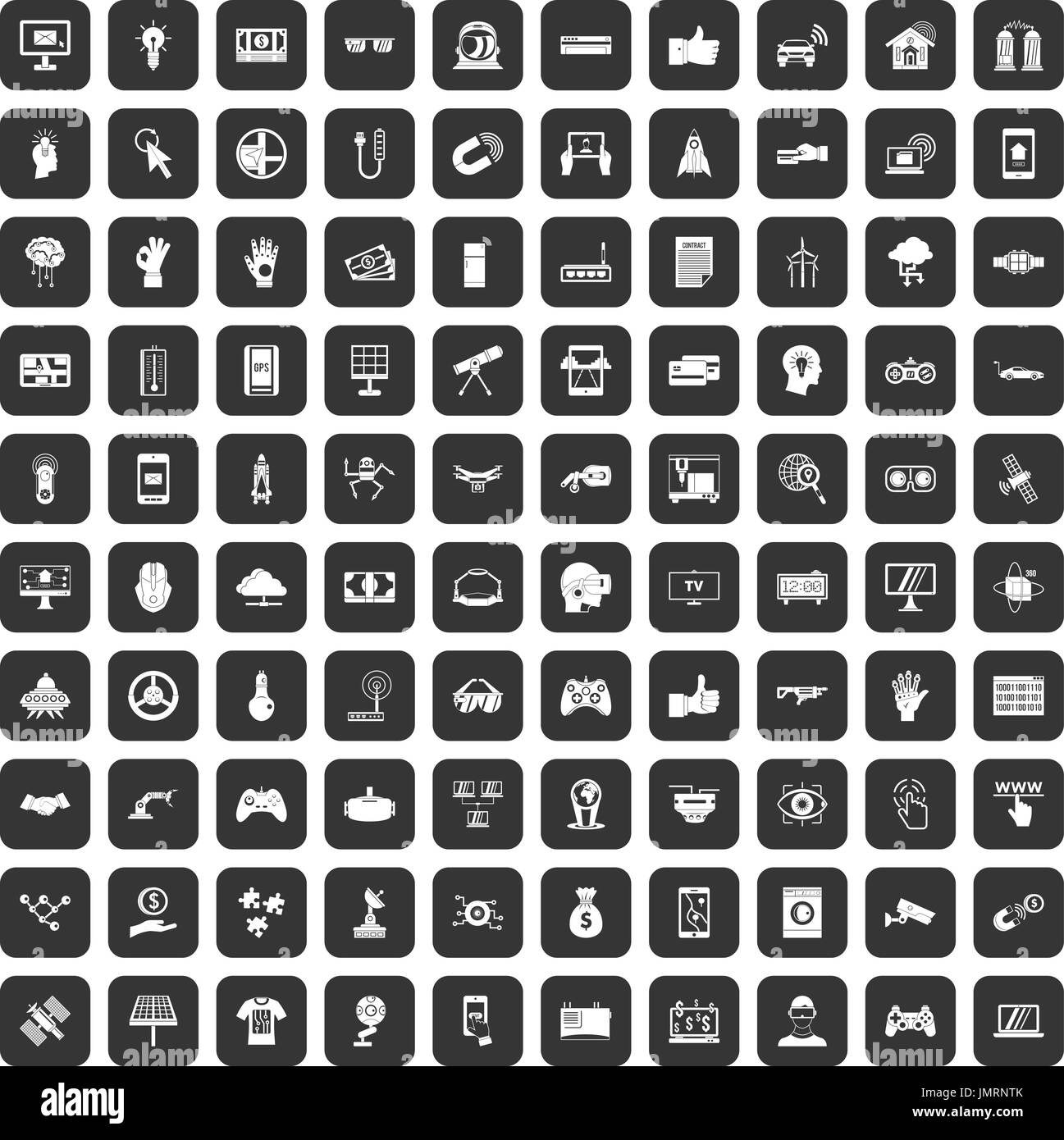 100 hi-tech icons set black Stock Vector Image & Art - Alamy 100 hi-tech icons set black Stock Vector Image & Art - Alamy