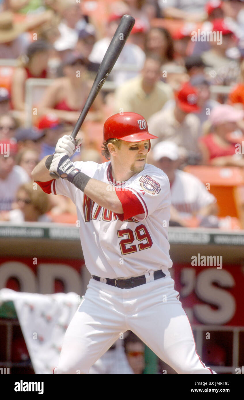 Washington, D.C. - July 4, 2005 -- Washington Nationals catcher Gary ...