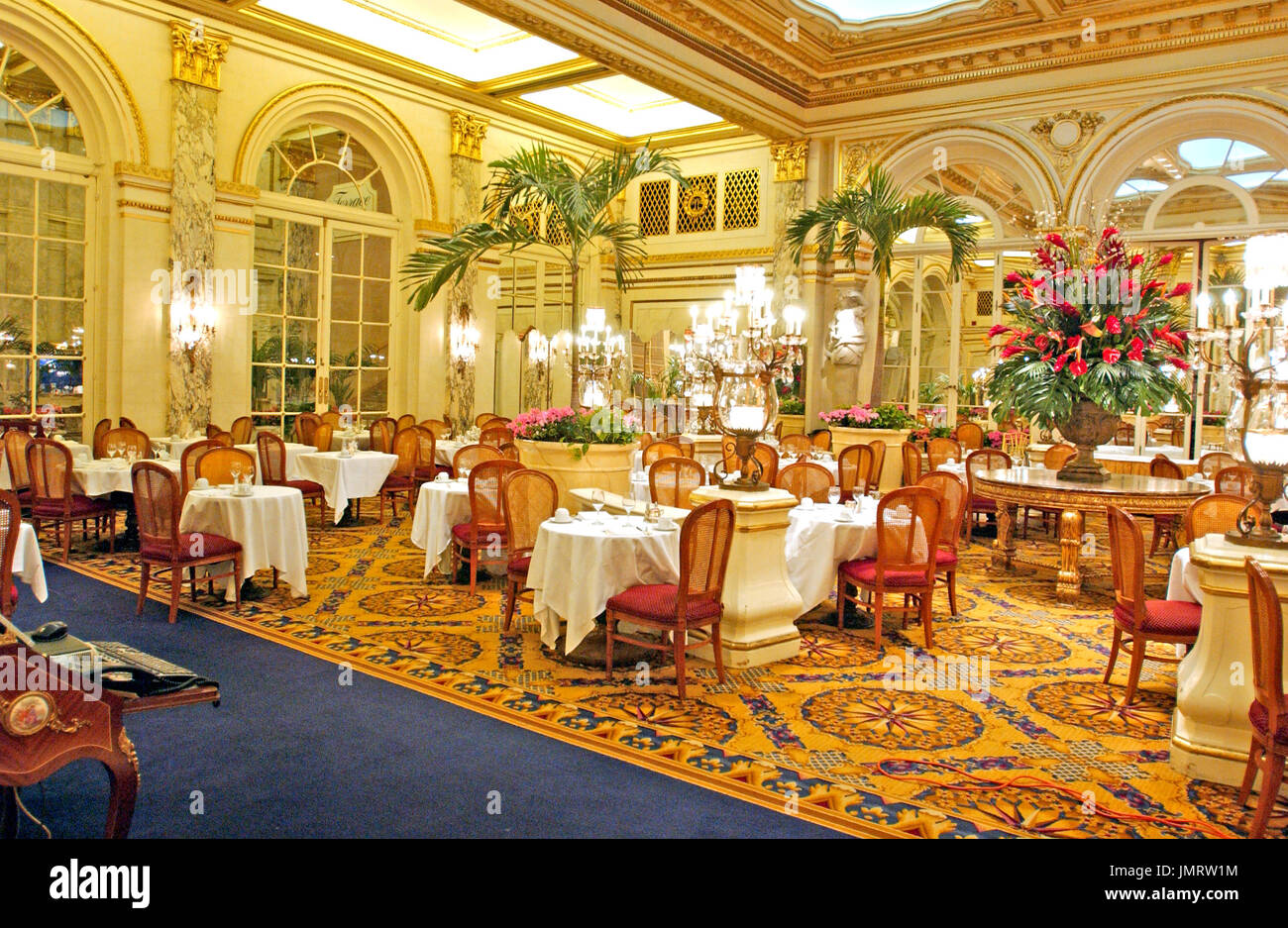New York, N.Y. - April 10, 2005 -- The Palm Court Restaurant in the ...