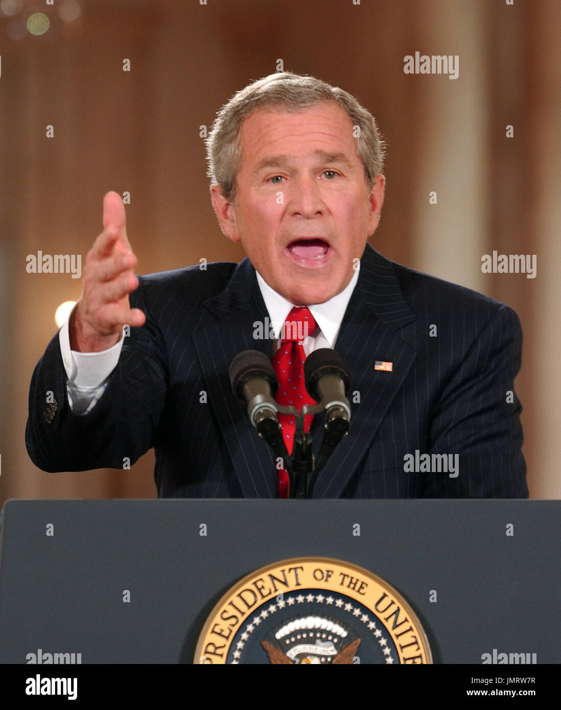 Washington, D.C. - April 28, 2005 -- United States President George W ...