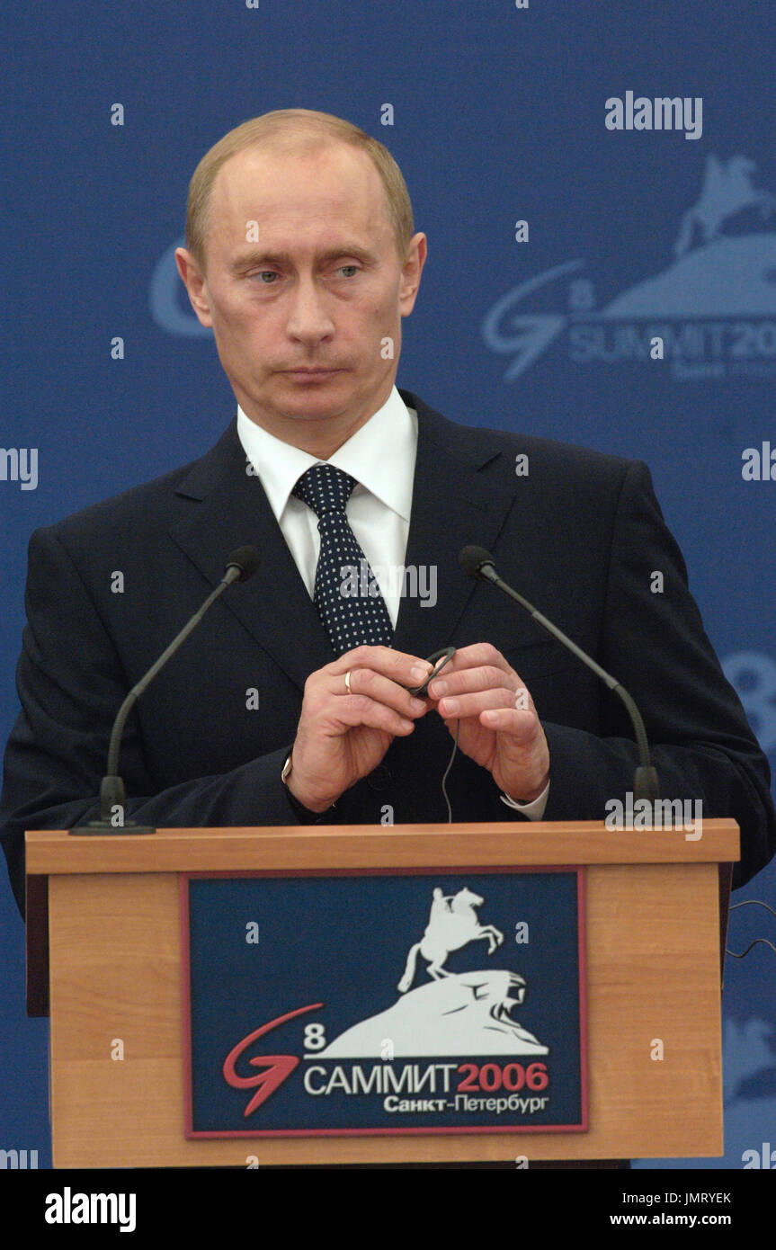 St. Petersburg, Russia - July 15, 2006 -- President Vladimir Putin of ...