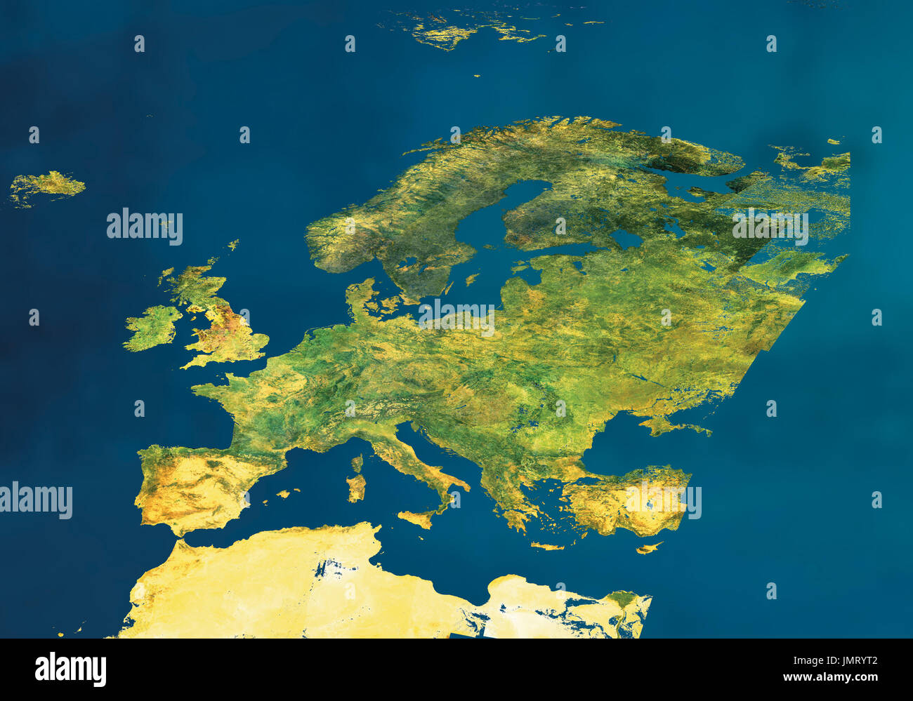 A mosaic of true-colour land images taken by the Medium Resolution ...
