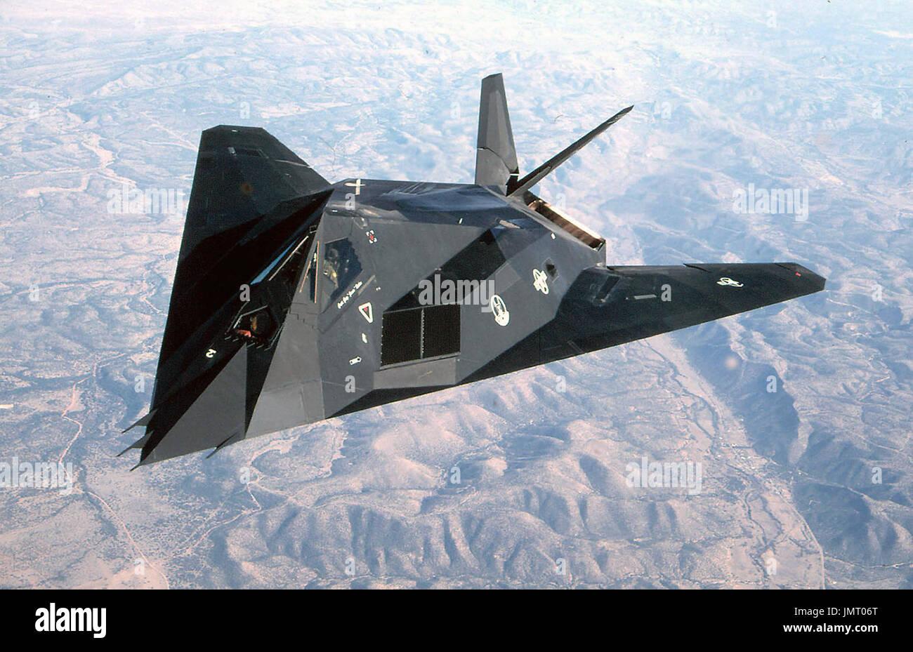 Holloman AFB, NM - August 14, 1999 -- The F-117A Nighthawk is the world ...