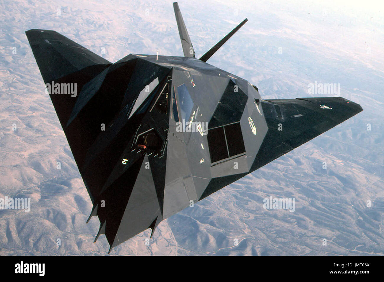 Holloman AFB, NM - August 14, 1999 -- The F-117A Nighthawk is the world ...