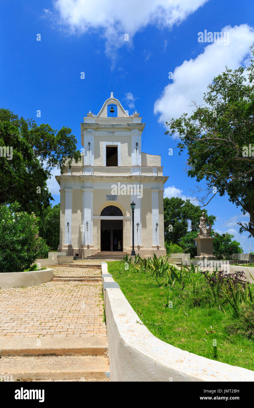 Ermita de Monserrate iglesia, Spanish colonial style church on a hill ...