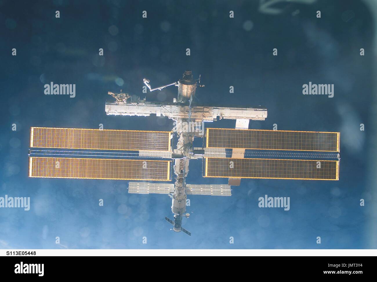 Backdropped by the blackness of space, this full view of the ...