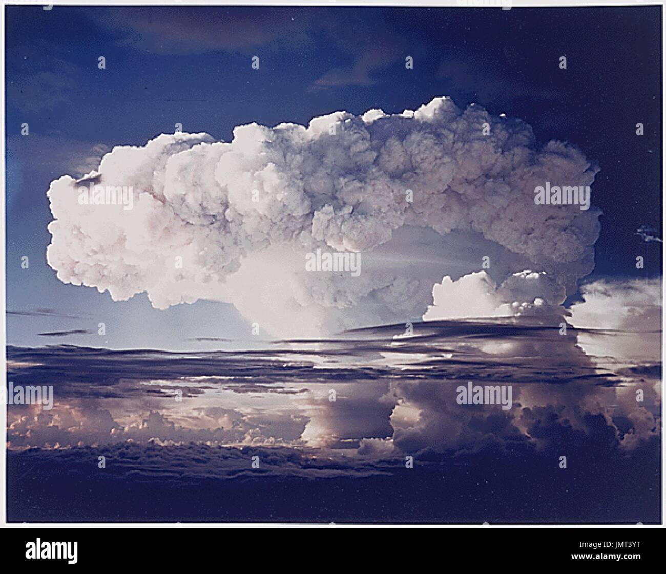 Operation Ivy, Mike cloud, aerial view on October 31, 1952 Stock Photo ...