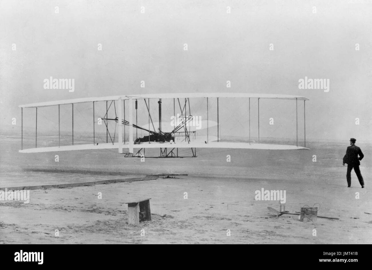 On his third attempt, Orville Wright takes the Wright Flyer for a 12 ...
