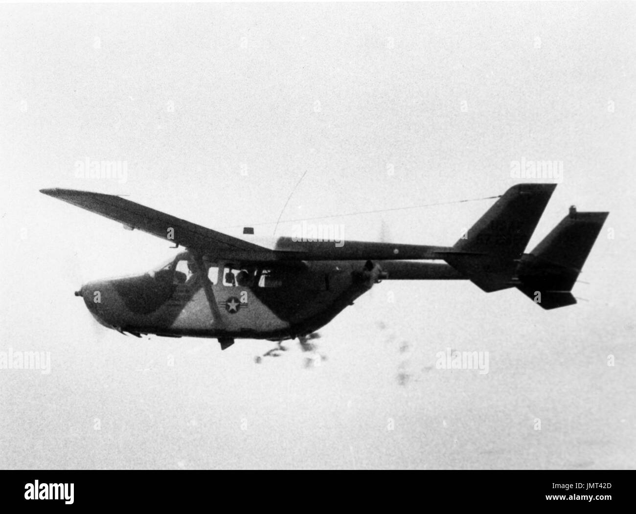Side view of a United States Air Force O-2 aircraft of the 9th Special ...