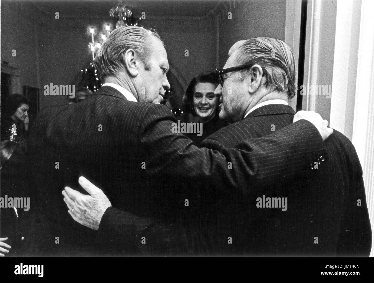 United States President Gerald R. Ford shares a moment of quiet ...
