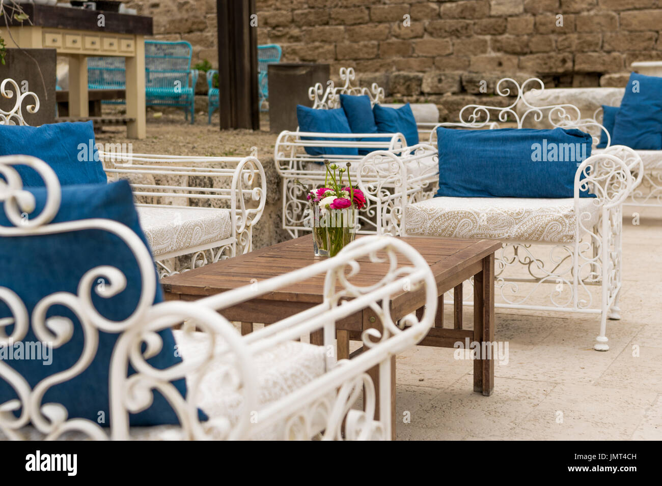Restaurant seating - close up Stock Photo - Alamy
