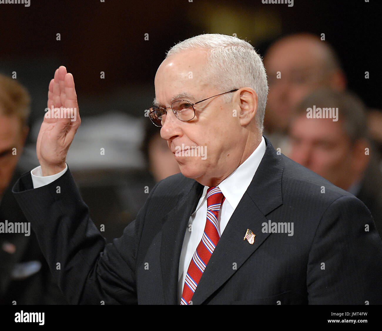 Washington, DC - October 17, 2007 -- Judge Michael B. Mukasey is sworn ...