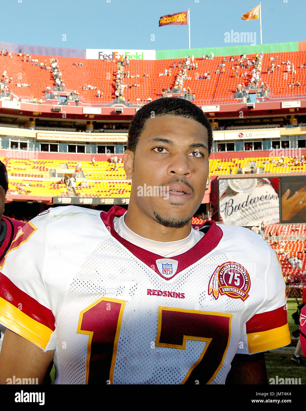 Landover, MD - October 21, 2007 -- Washington Redskins quarterback ...