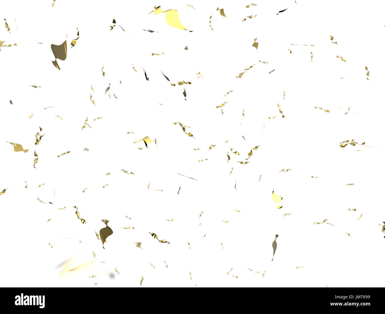 golden confetti explosion on white background Stock Photo - Alamy