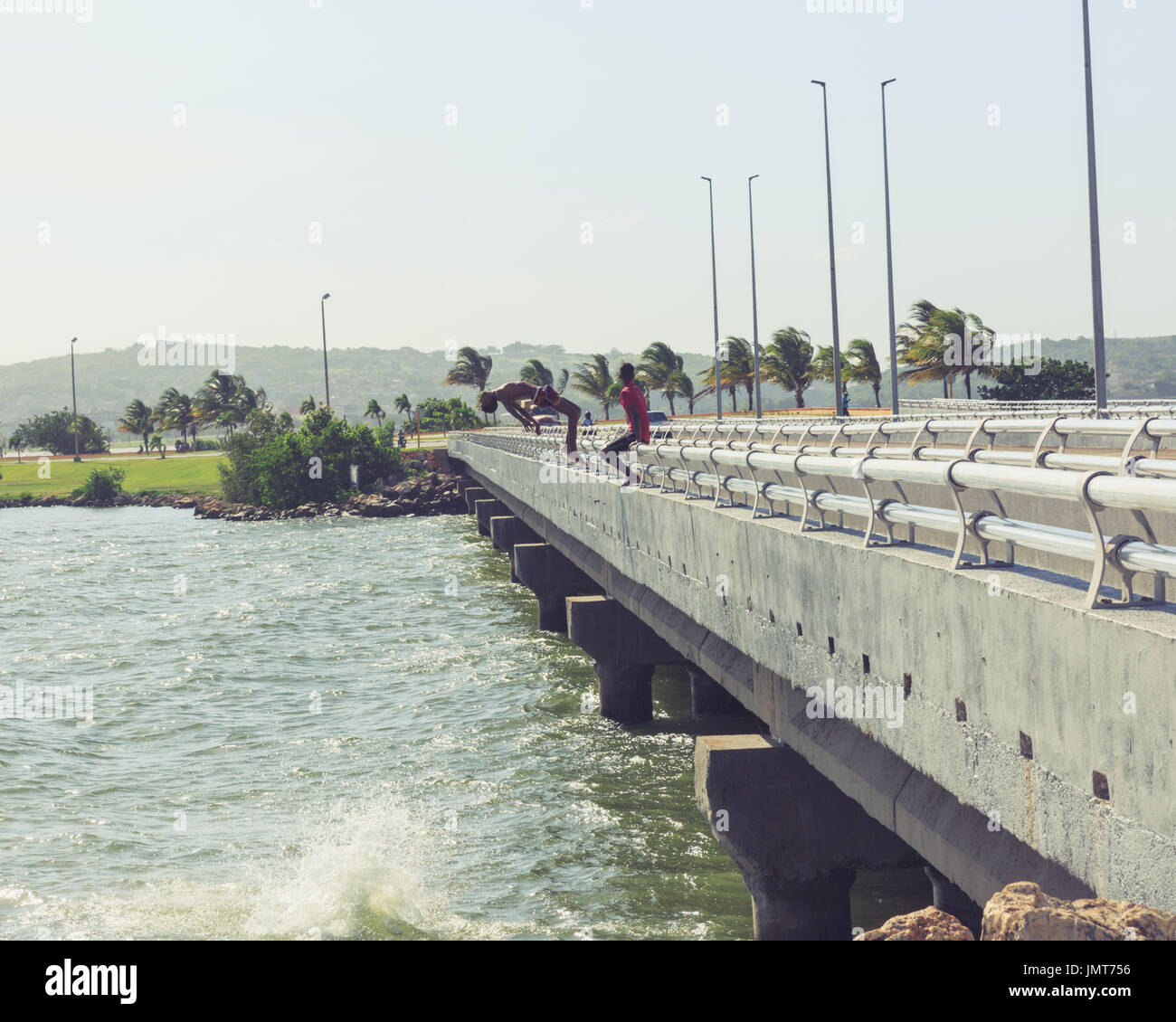 Jumping bridge swimming hi-res stock photography and images - Alamy