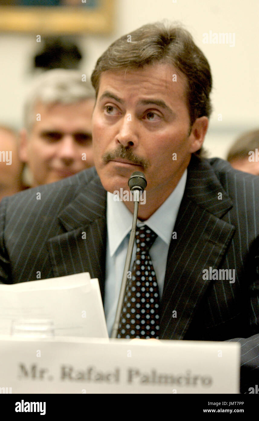 Washington, D.C. - March 17, 2005 -- Rafael Palmeiro, former player for ...