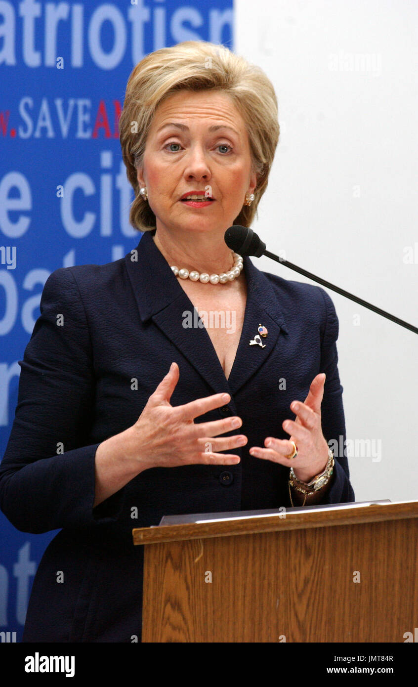 United States Senator Hillary Rodham Clinton (Democrat of New York ...