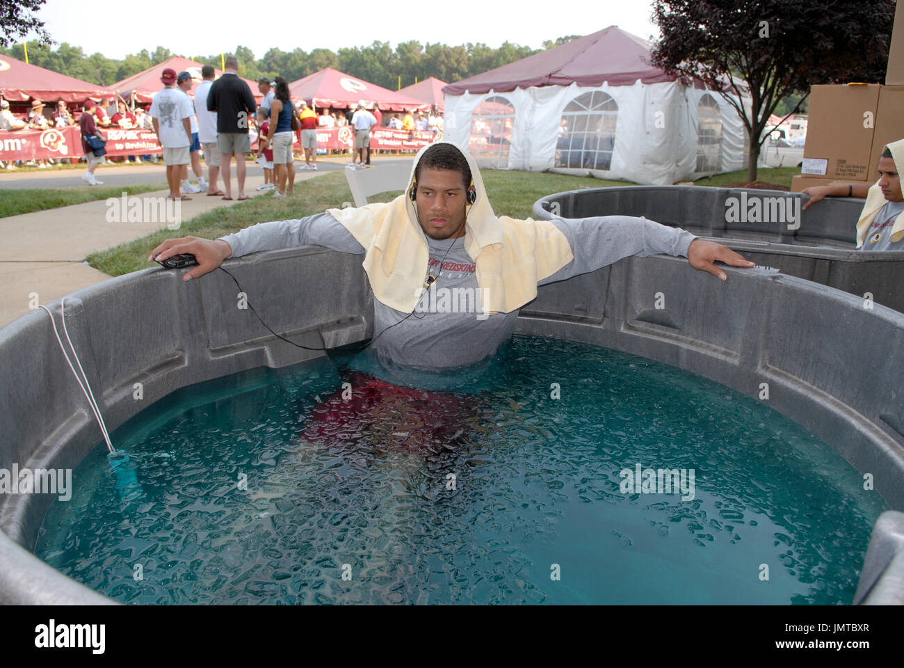 Ashburn, VA - August 2, 2007 -- Rookie safety LaRon Landry, who was ...