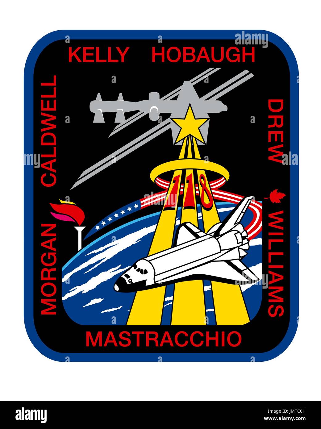 Houston, TX - May 1, 2007 -- The STS-118 patch represents Space Shuttle ...