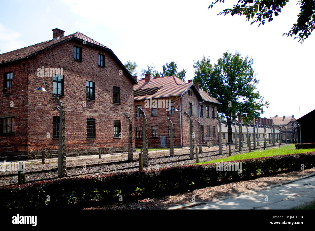 Buildings at Auschwitz concentration camp Stock Photo - Alamy