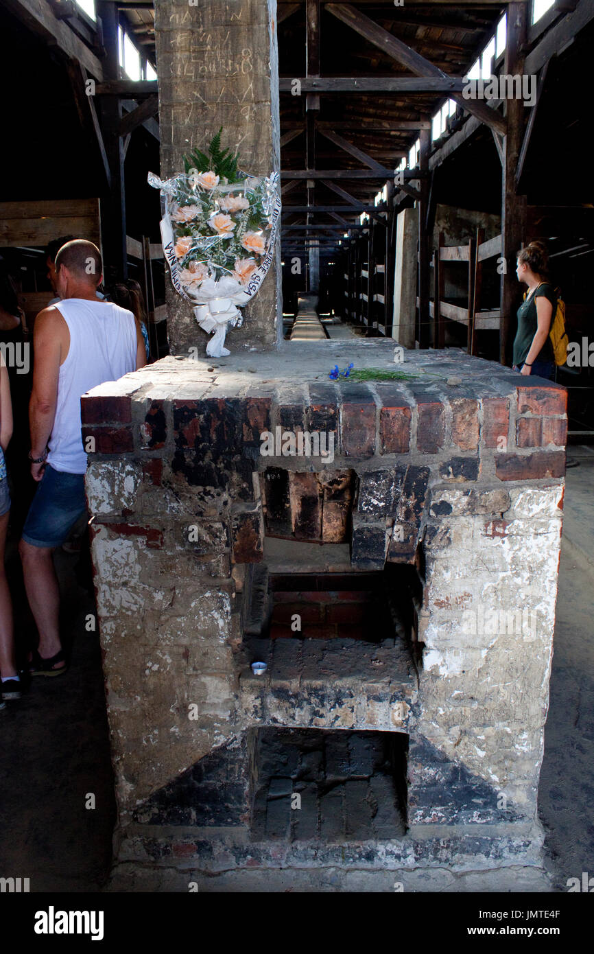 An oven that was used to heat the living quarters of the prisoners in ...