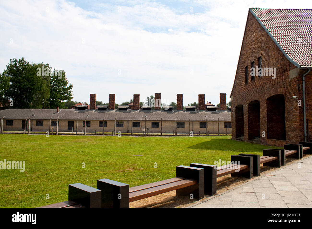 Buildings at the Auschwitz concentration camp Stock Photo - Alamy