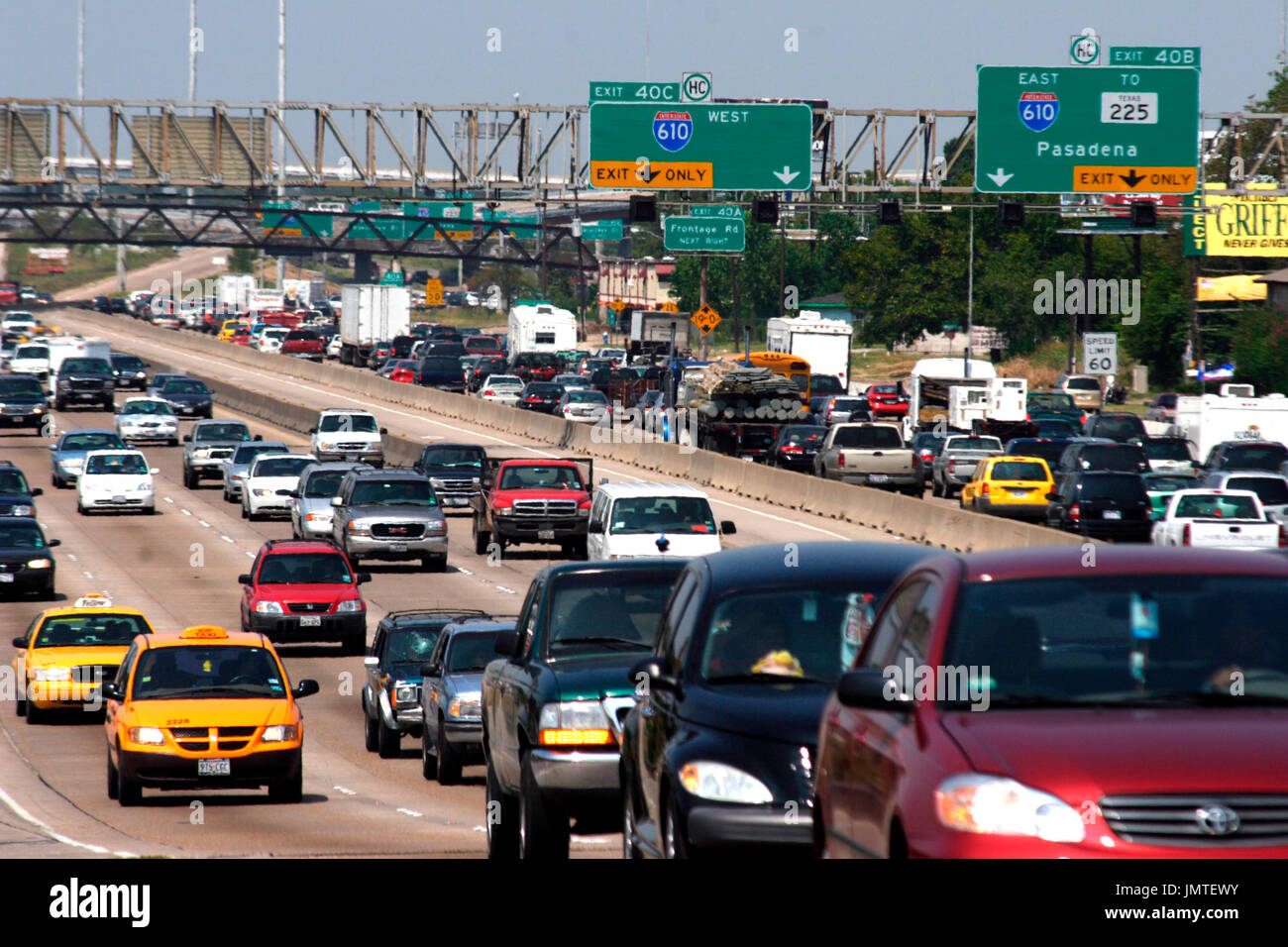 Houston, Texas - September 21, 2005 -- Traffic jammed the freeways as ...