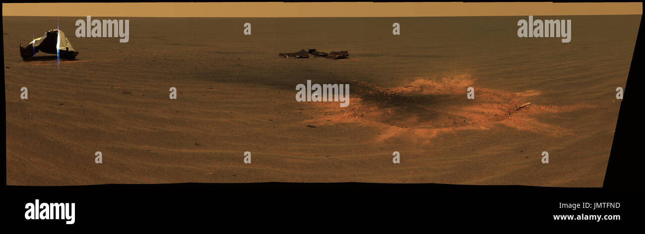 This stunning image features the heat shield impact site of the ...