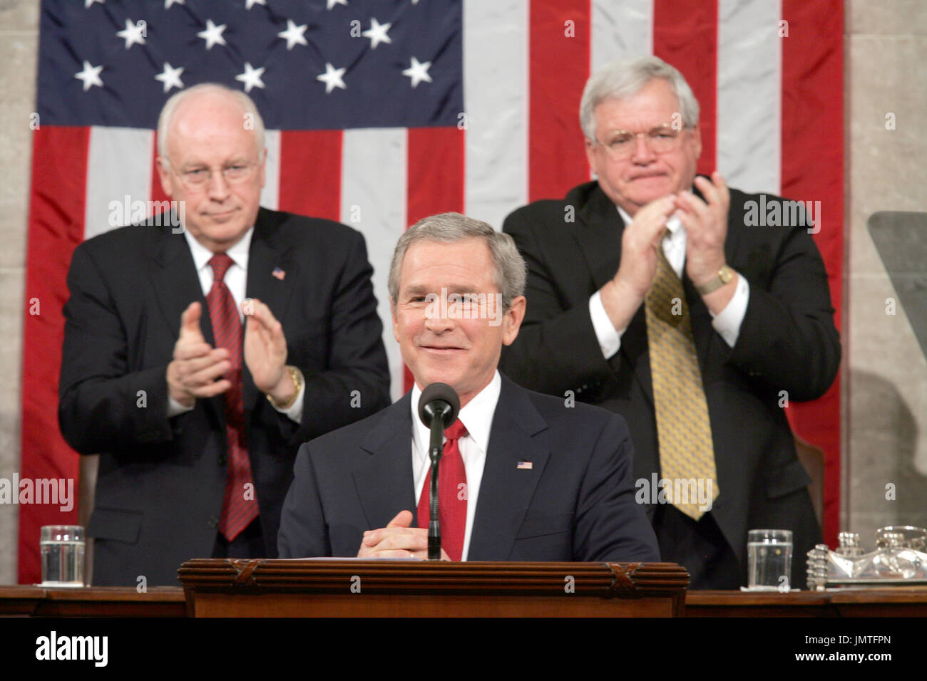 United States President George W. Bush delivers his State of the Union ...