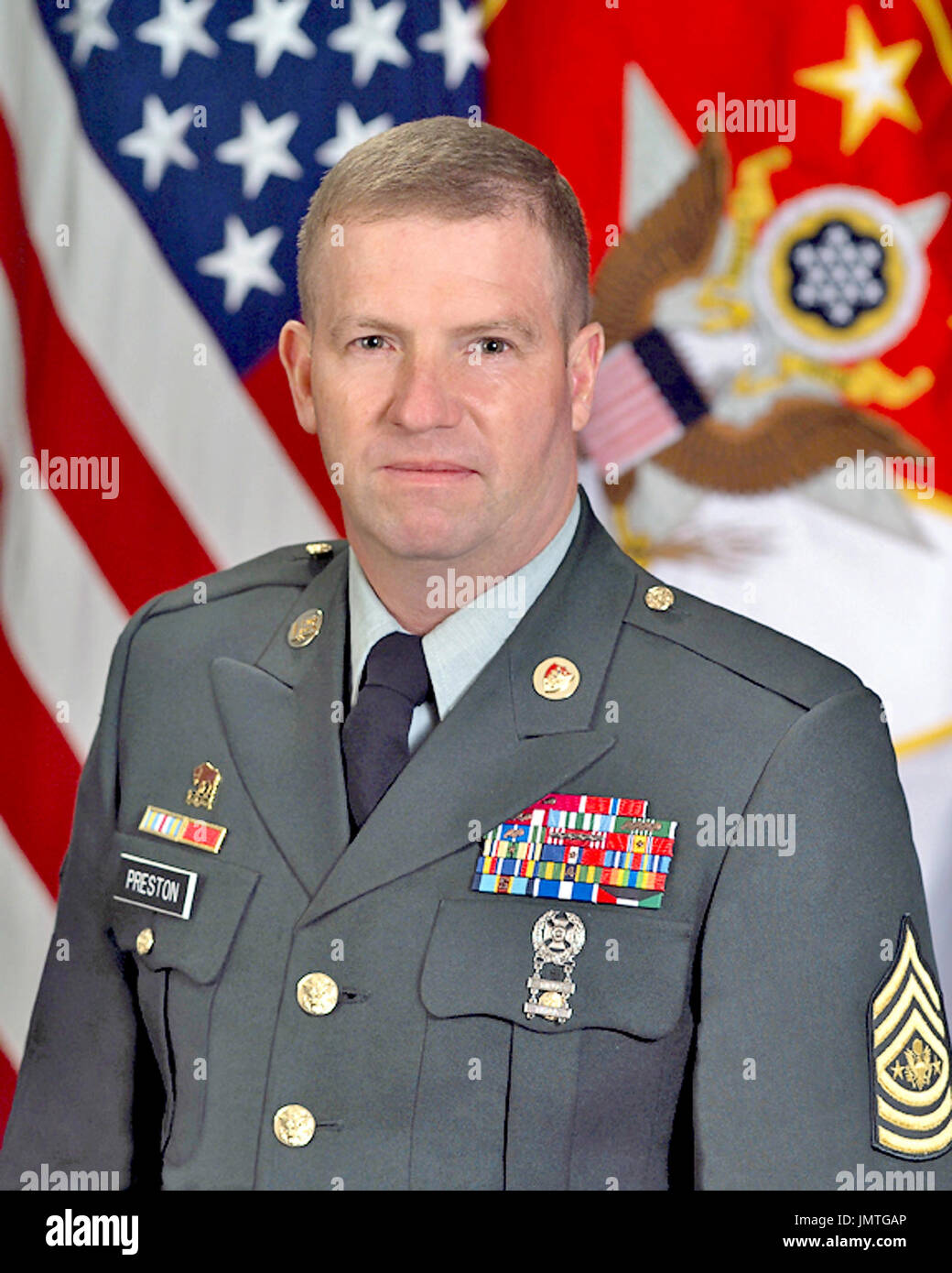 Sergeant Major of the United States Army (SMA) Kenneth O. Preston was ...