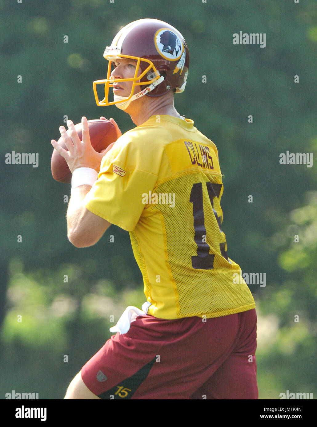 Ashburn, VA - July 20, 2008 -- Quarterback Todd Collins (15) looks for ...