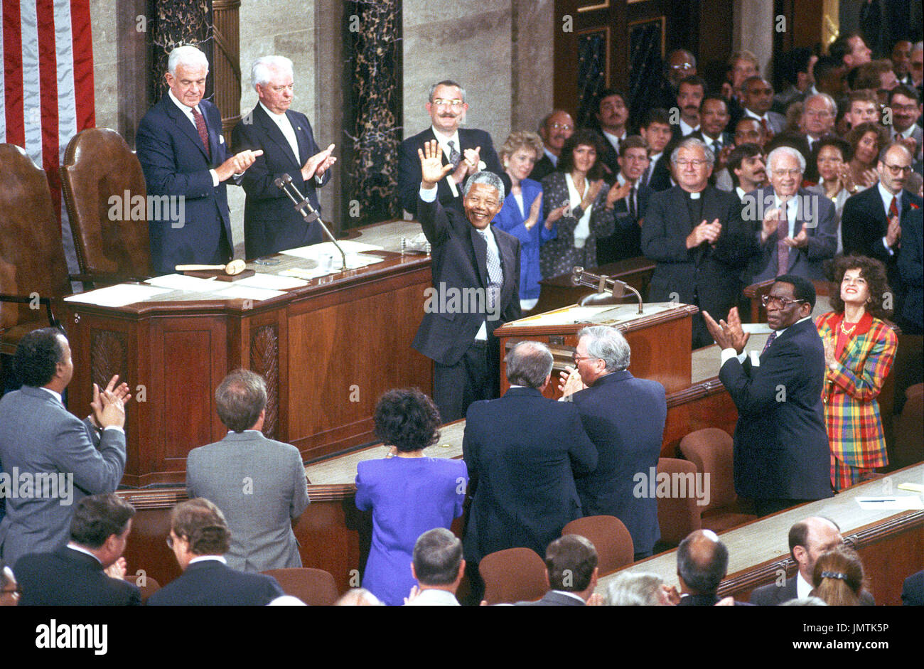 Washington, D.C. - June 26, 1990 -- Nelson Mandela, leader of the ...