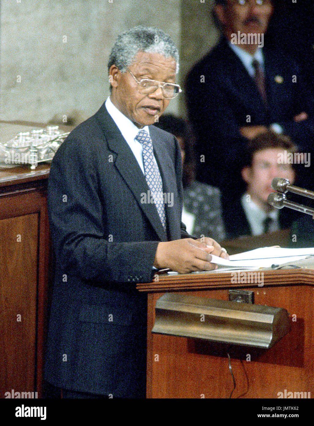Washington, D.C. - June 26, 1990 -- Nelson Mandela, leader of the ...