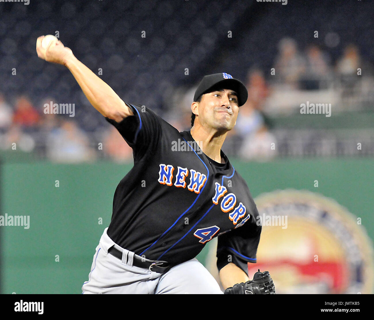 Washington, D.C. - August 13, 2008 -- New York Mets pitcher Brian ...
