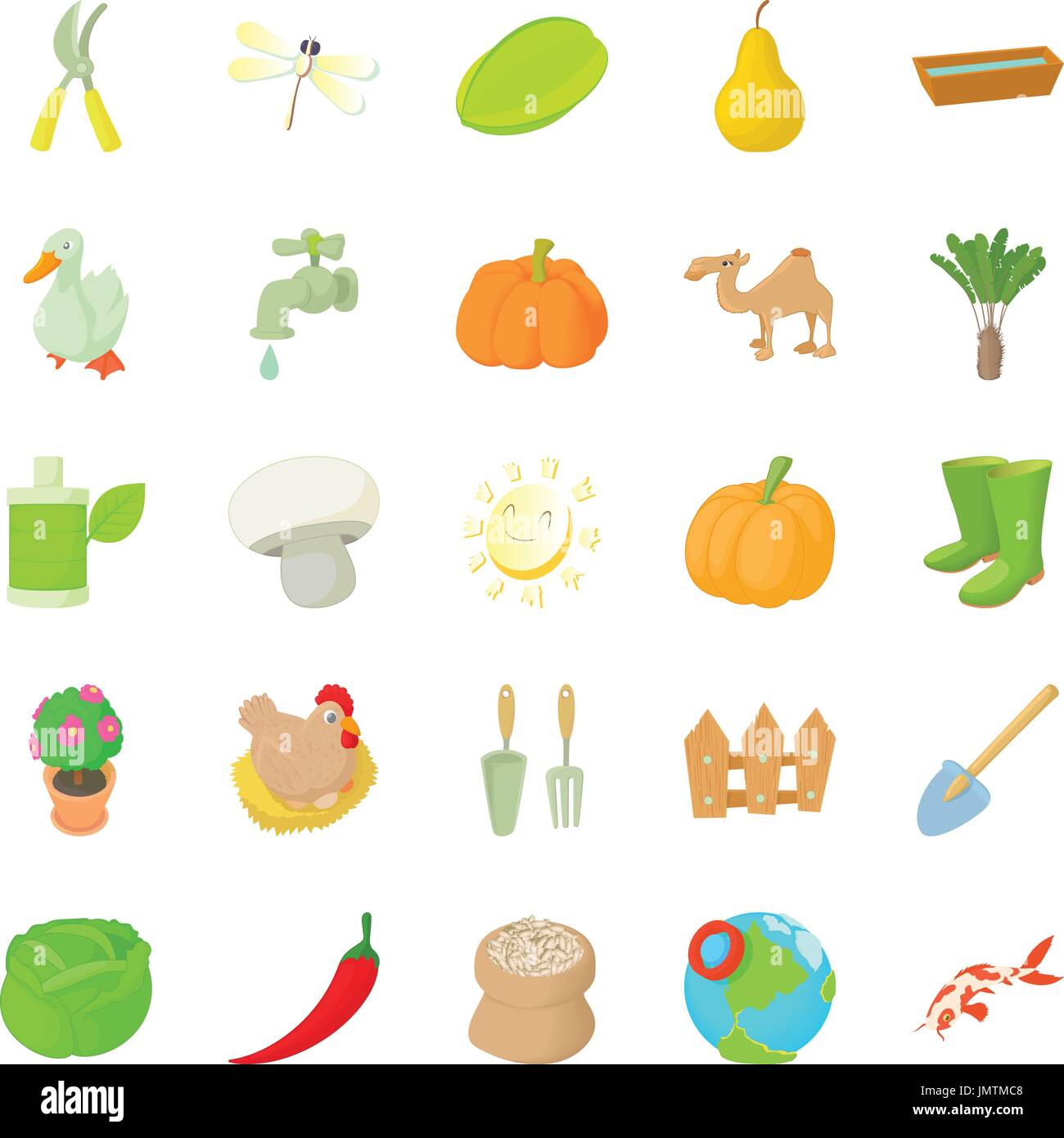Barnyard icons set, cartoon style Stock Vector Image & Art - Alamy